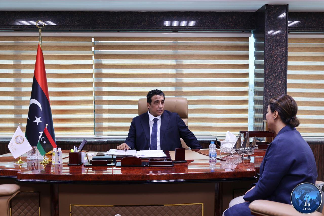 وكالة الأنباء الليبية المنفي يبحث مع المنقوش آخر المستجدات وتطورات
