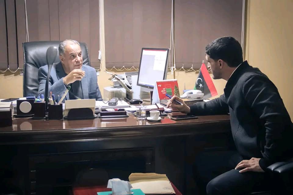 وكالة الأنباء الليبية فرع وزارة الشباب طبرق يتابع سير تنفيذ المشاريع